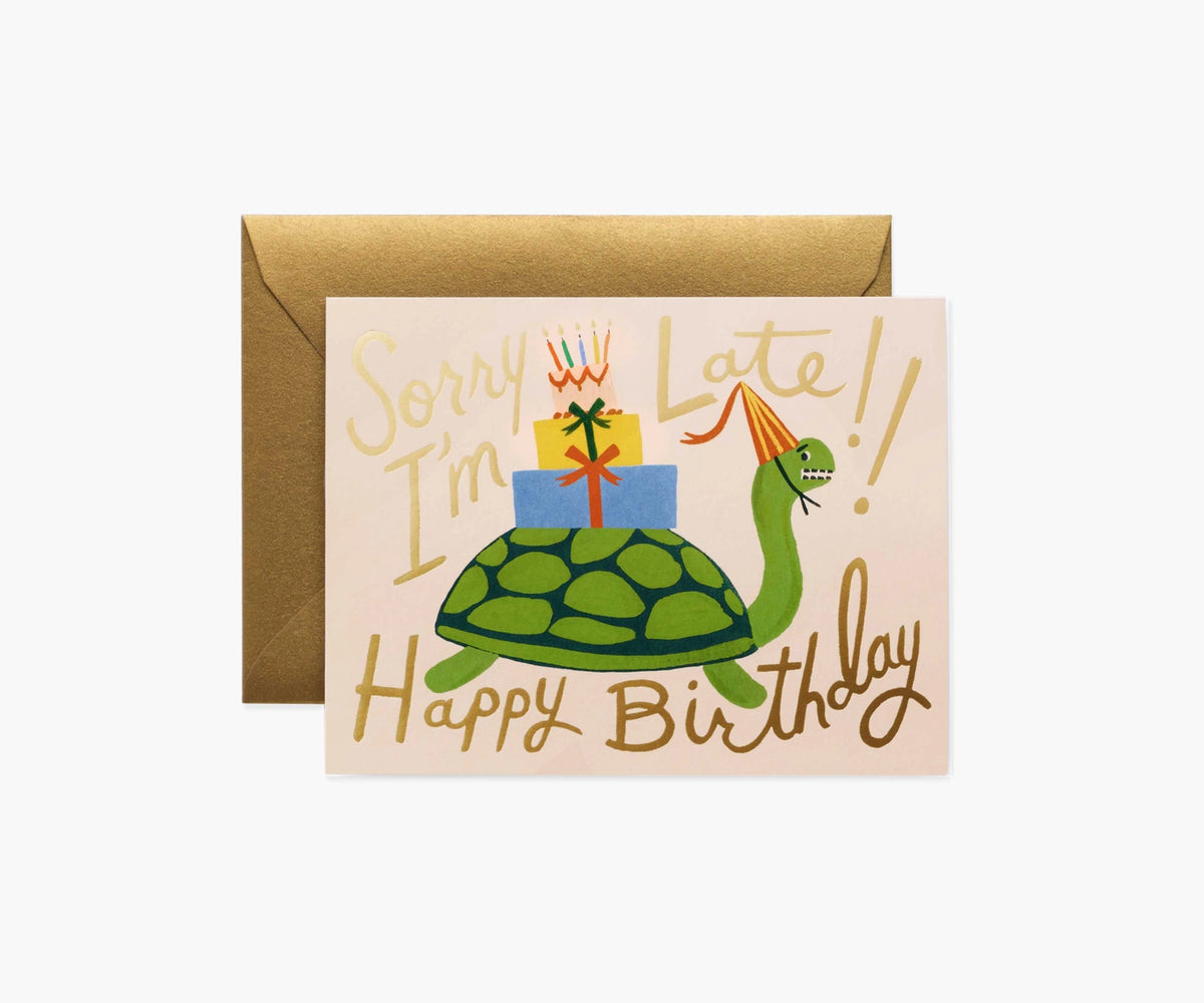 card - late turtle birthday – collab zürich