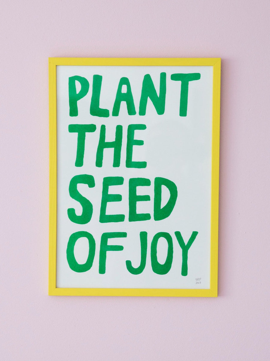 riso print - A3 - plant the seed of joy – collab zürich