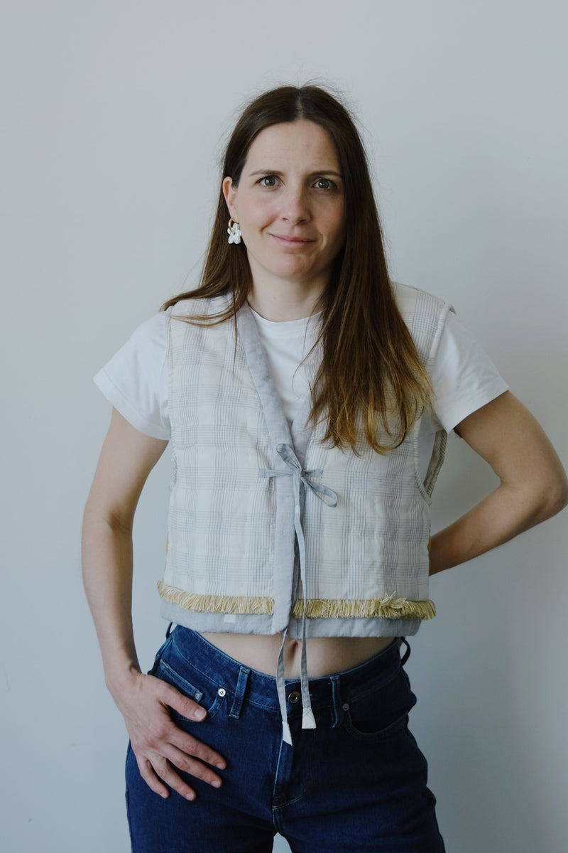 quilted gilet - mustard – collab zürich