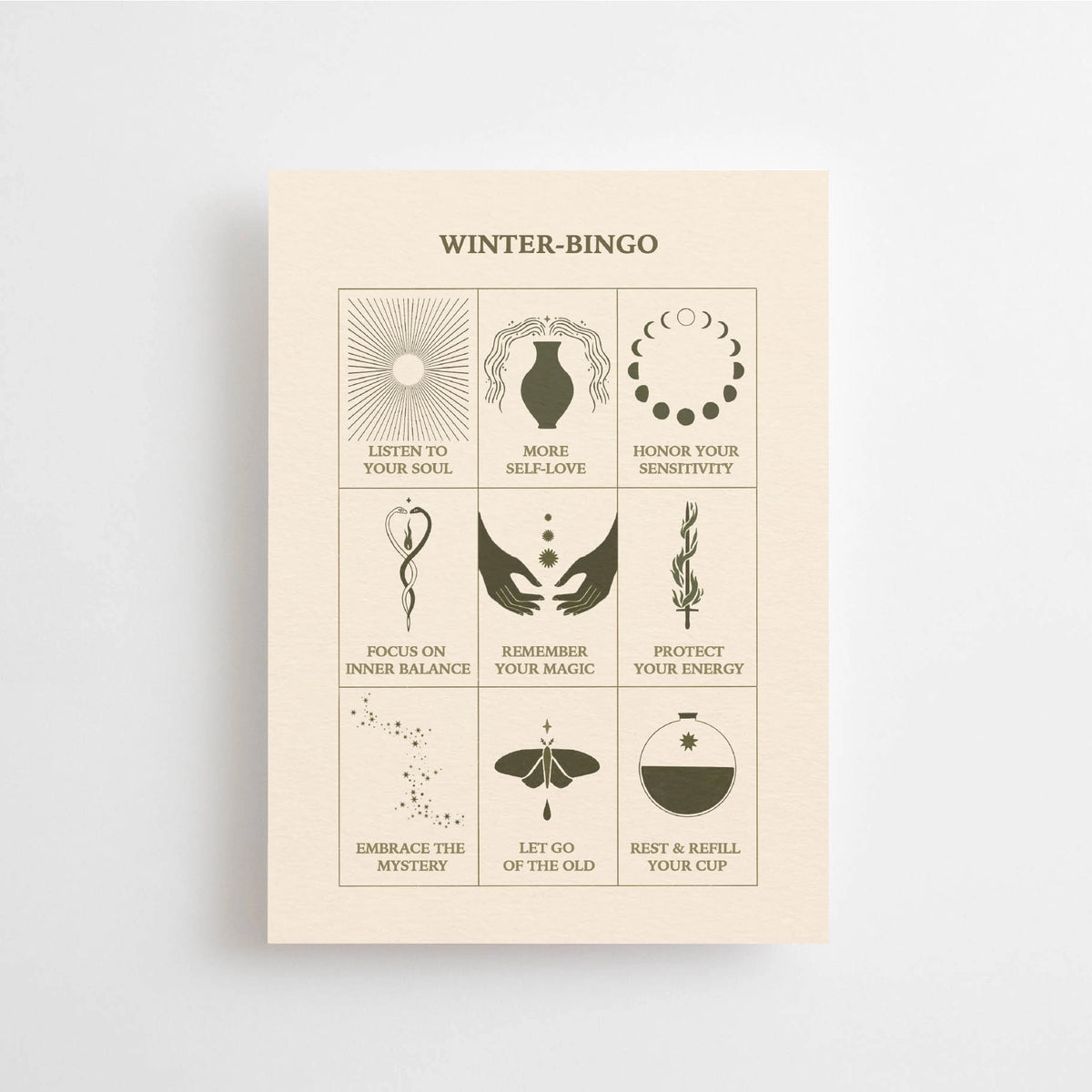 postcard - winter bingo – collab zürich